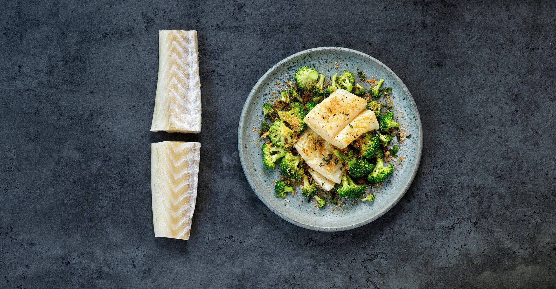 Tørrfisk med brokkoli og strøkavring - Godfisk