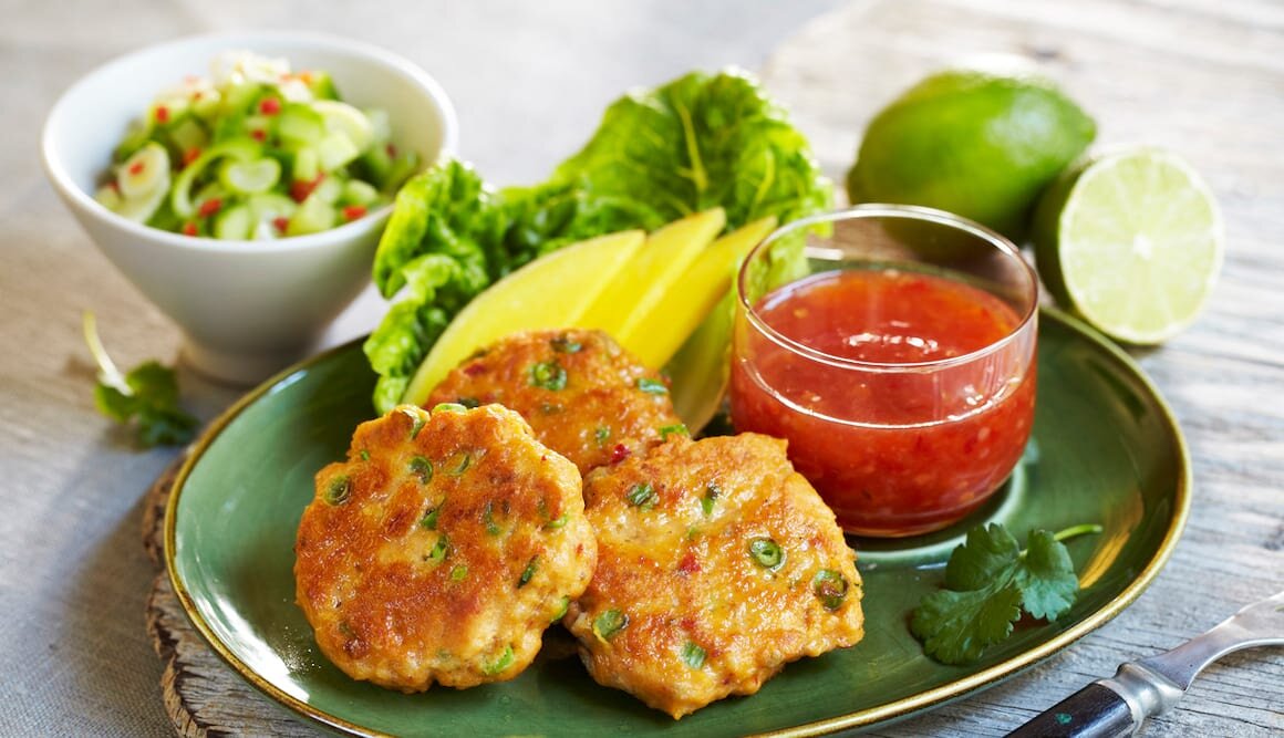 Fiskekaker med karri - Godfisk